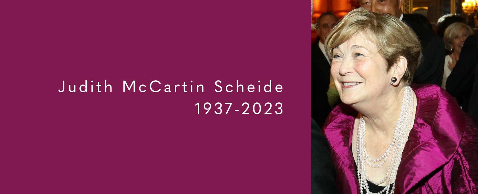 Judith McCartin Scheide 1937-2023 | Monteverdi Choir and Orchestra