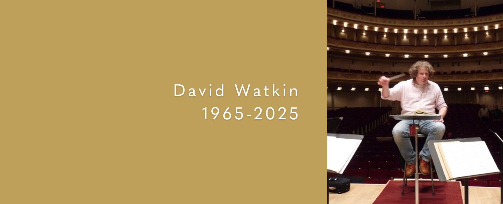 David Watkin 1965-2025 | Monteverdi Choir and Orchestra